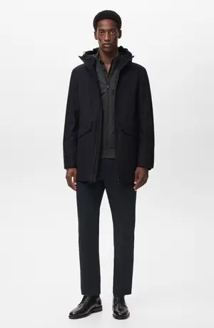Mango Water Repellent Packable Insulated Jacket - Navy