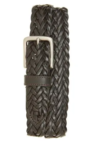 Nordstrom Braided Leather Belt - Brown