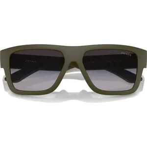 Prada 56mm Square Sunglasses - Grey Flash