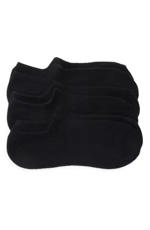 Nordstrom Everyday Quarter Socks Pack Of 3 - Black