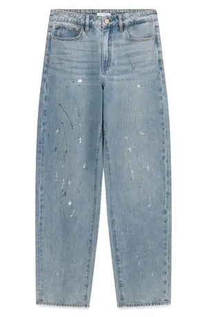 Guess Paint Splatter Relaxed Barrel Leg Jeans