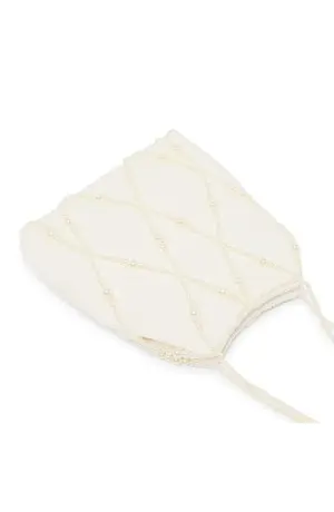 Dolce Vita Faux Pearl Satin Bag
