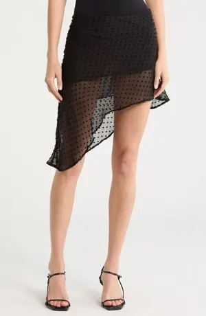 BELLA VENICE The Harley Asymmetric Miniskirt - Black
