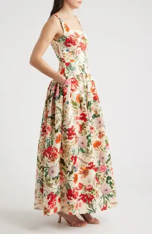 Julia Jordan Floral A-line Gown