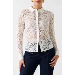 MARCIANO Faith Lace Button-Up Shirt Mcdm-open