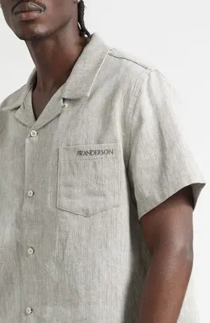 JW Anderson X Guinness Jacquard Linen & Cotton Camp Shirt