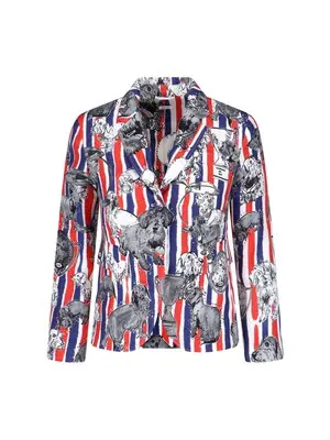 Thom Browne Printed Silk Blazer - Multi