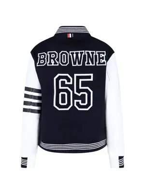 Thom Browne Varsity Bomber Jacket - Blue