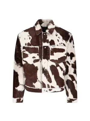 REPRESENT Animal Print Leather Jacket - Multi