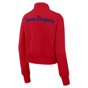 Nike Texas Rangers Phoenix Mlb Cropped 1/4-zip Crew - Red