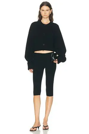 TOTEME Cropped Oversized Cardigan - Black