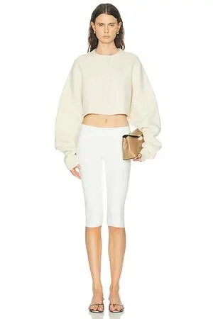 TOTEME Cropped Oversized Cardigan - Milk