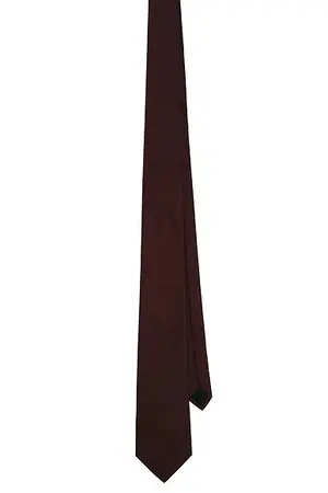 Saint Laurent Plain Neck Tie - Bordeaux