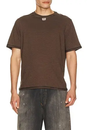 Commission Reversed Tee - Mini Stripe