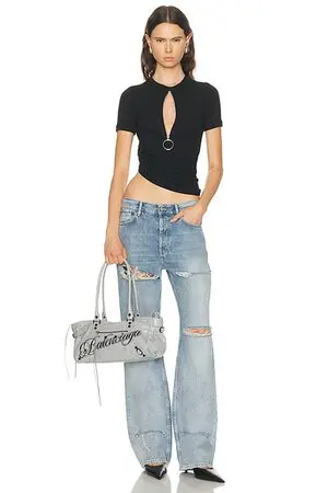 Acne Studios Elivera Top With Zip Detail