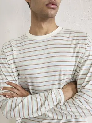 Auralee Striped Cotton-jersey T-shirt