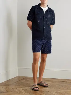 Frescobol Carioca Pinto Crocheted Cotton Shirt