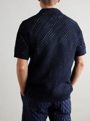 Frescobol Carioca Pinto Crocheted Cotton Shirt
