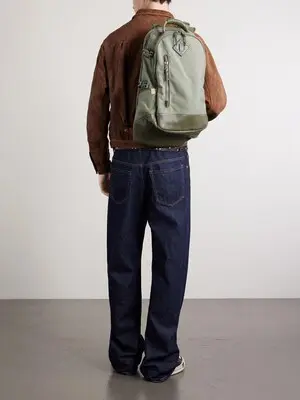 Visvim 20l Leather-trimmed Cordura® Backpack - Green