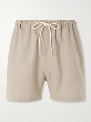 Auralee Wool Drawstring Shorts - Neutrals