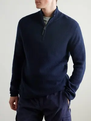 Bogner Virgin Wool And Cashmere-blend Half-zip Midlayer