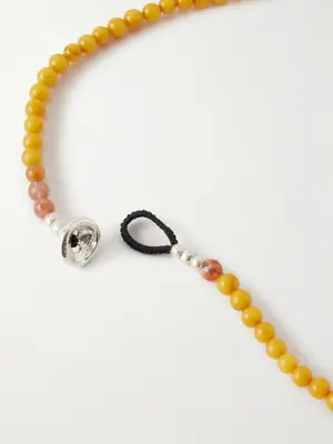 MIKIA Sterling Silver Multi-stone Beaded Bracelet - Yellow