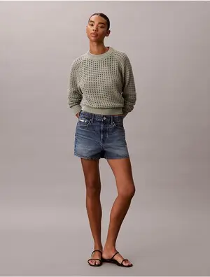 Calvin Klein Open Stitch Knit Sweater - Shadow