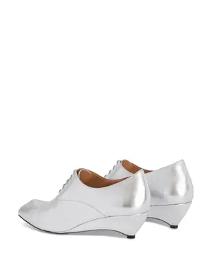 JIL SANDER Lace Up Leather Pumps