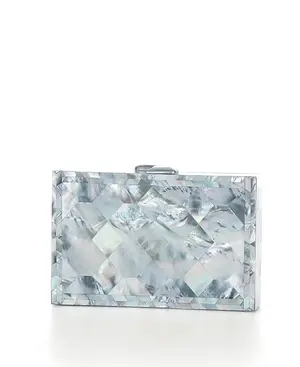 FREYA ROSE Athena Mother Of Pearl Bag - Pale Blue
