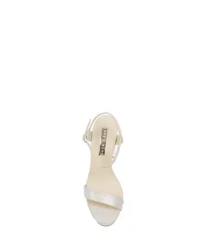 FREYA ROSE Gigi Ankle Strap Pearl Heel Sandal - Ivory