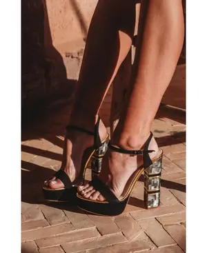 FREYA ROSE Jito Ankle Strap Pearl Heel Sandal