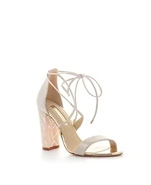 FREYA ROSE Flora Ankle Strap High Heel Sandal - Ivory