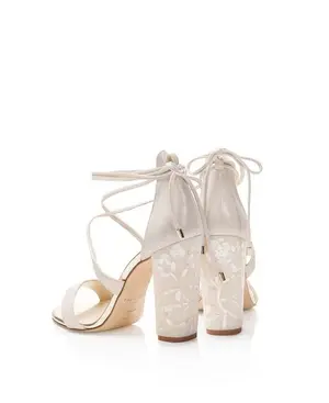 FREYA ROSE Flora Ankle Strap High Heel Sandal - Ivory