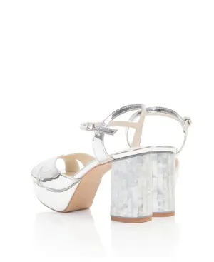 FREYA ROSE Nova Pearl Heel Sandal - Silver