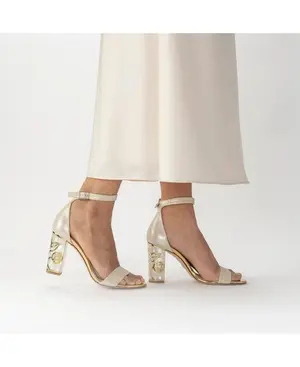 FREYA ROSE Rozu Ankle Strap Sandal - Champagne