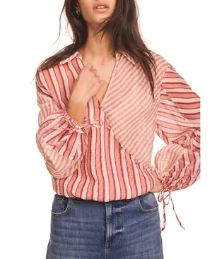 Mint Velvet Striped Wrap Shirt