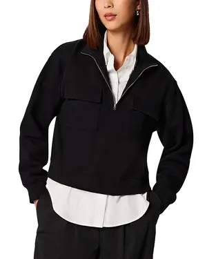 Whistles Funnel Quarter Zip Sweater