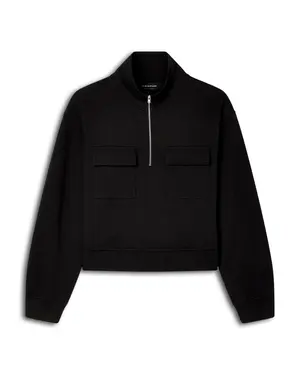 Whistles Funnel Quarter Zip Sweater