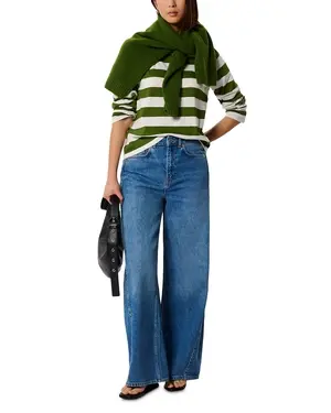 Whistles Striped Long Sleeve Tee