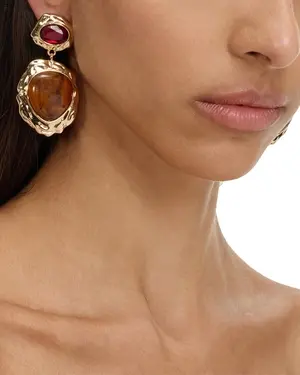 SELF-PORTRAIT Mottled Tiered Earrings
