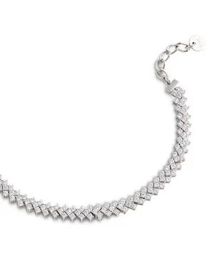 SELF-PORTRAIT Crystal Flex Bracelet - Silver