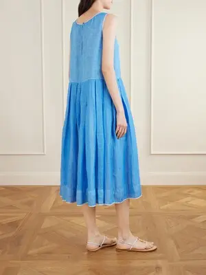 EKA Basil Linen Midi Dress