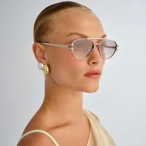 Le Specs Número Seis Sunglasses - Bright Silver
