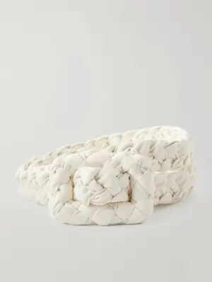 Bottega Veneta Foulard Intrecciato Leather Belt - Neutrals