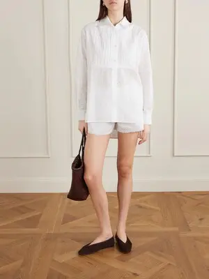 Loretta Caponi Rosita Cotton Shorts