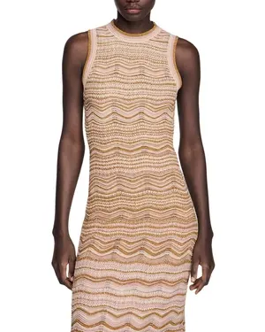 Sandro Raffaela Fancy Knit Maxi Dress