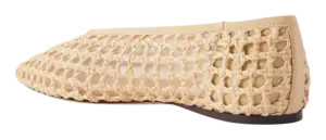 LOEFFLER RANDALL Emery Crocheted Raffia Ballet Flats - Neutrals