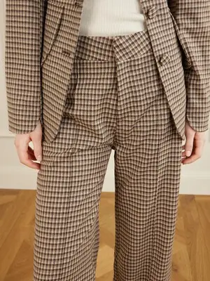 DESTREE Yoshimoto Plaid Straight-leg Pants