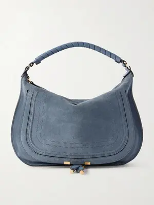 Chloé Marcie Suede Shoulder Bag - Blue