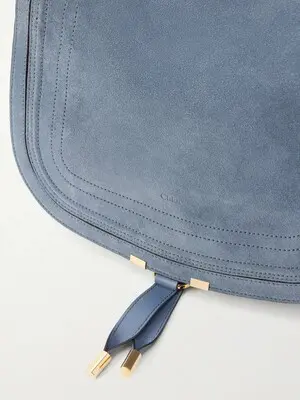 Chloé Marcie Suede Shoulder Bag - Blue